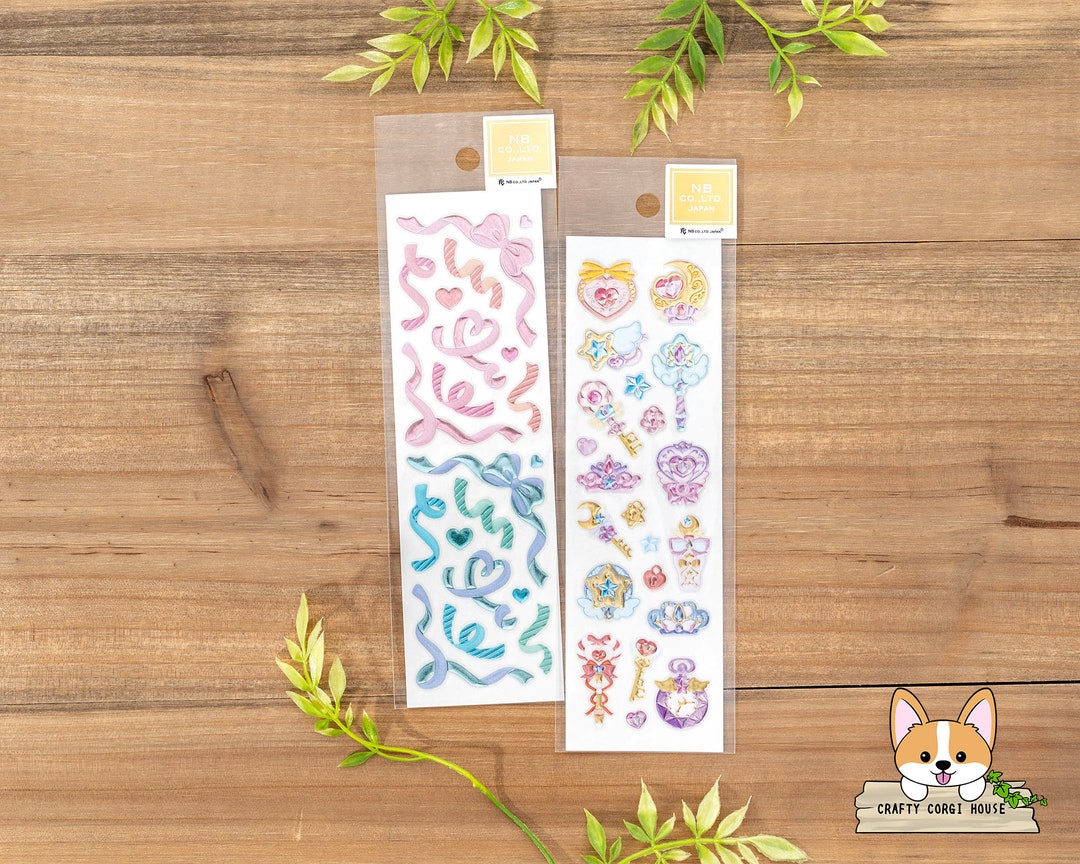 1 Sheet | NB | BIJOU Resin Sticker Sheet | Ribbon - Magical Items - Etsy