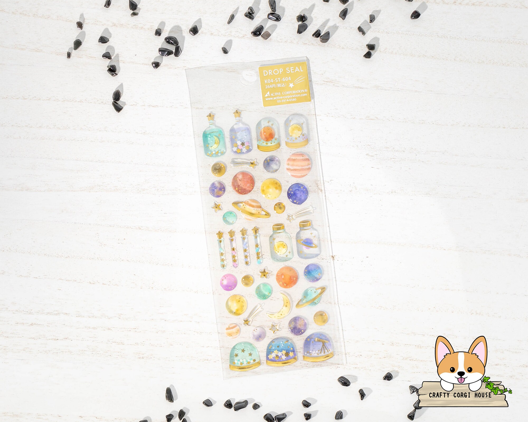 1 Sheet | Active | SUMMER Drop Gold Foil With Glitter 3D Resin Stickers ...