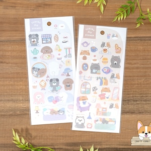 1 Sheet | CRUX | YURURU (relaxing) DAY Washi Stickers | Bear - Small ...