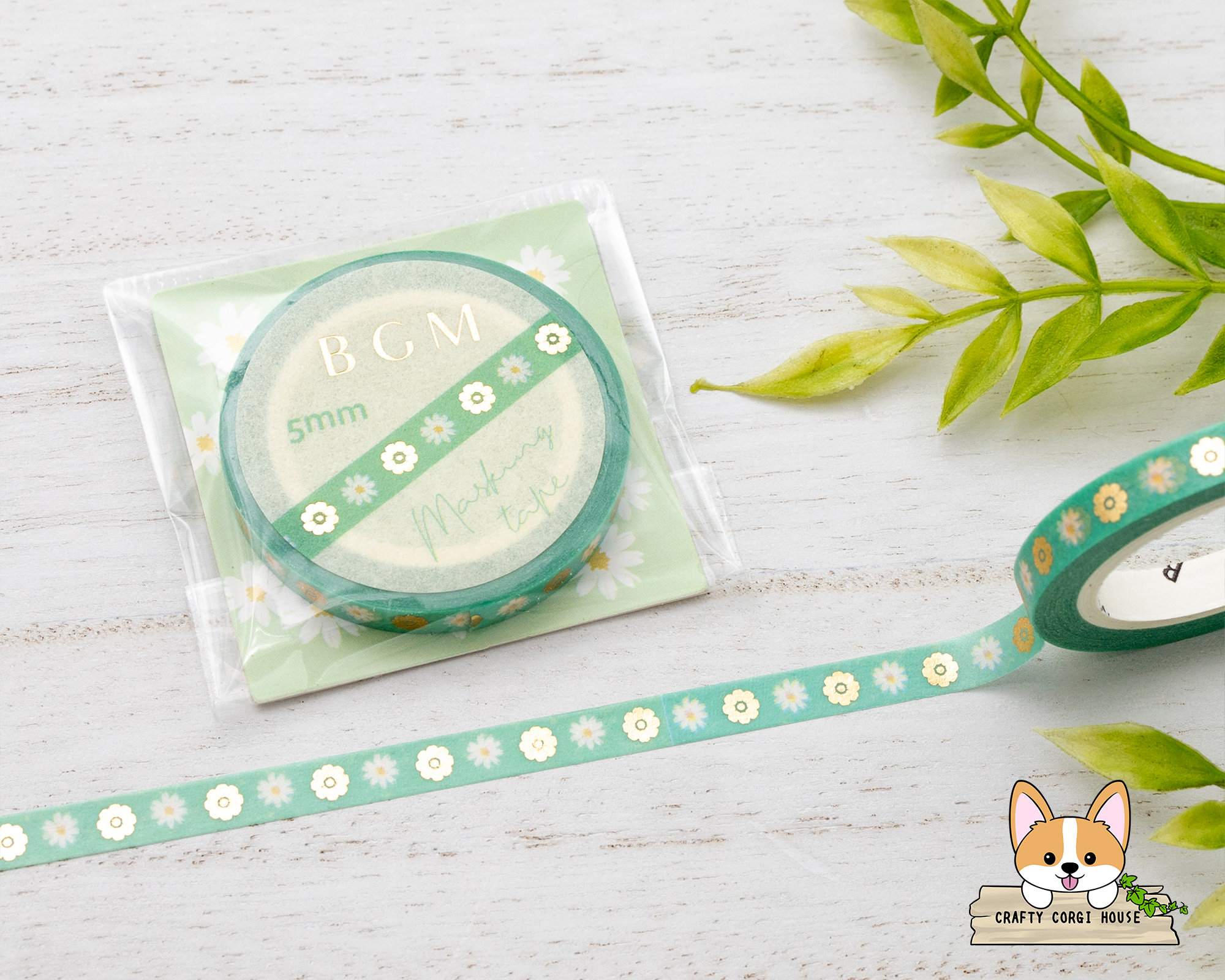 1 or 2 Pc Set 5mm or 15mm BGM Daisy Foil Washi Tape - Etsy
