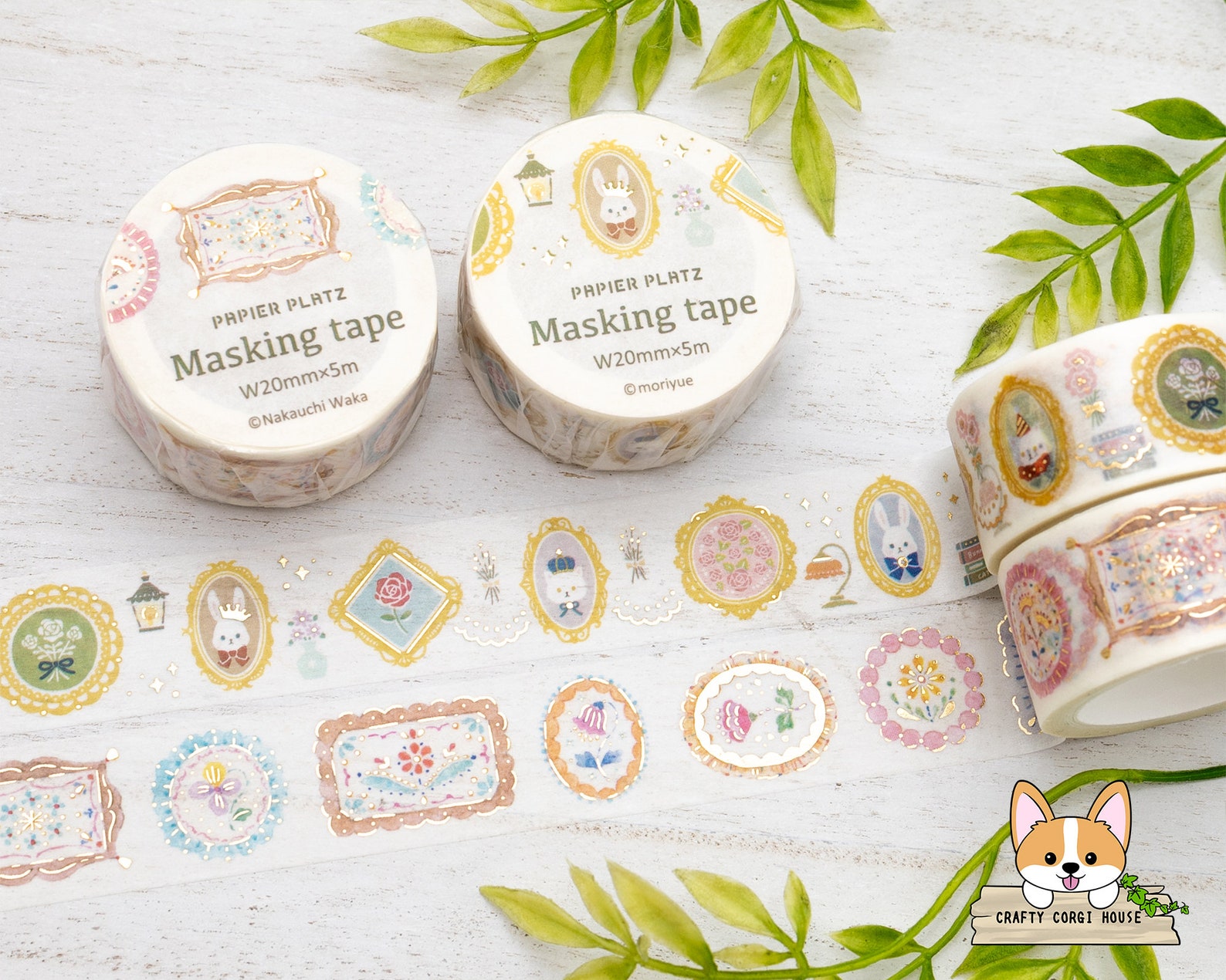 1 Roll | 20mm | Papier Platz X Nakauchi Waka & Moriyue | Washi Tapes ...