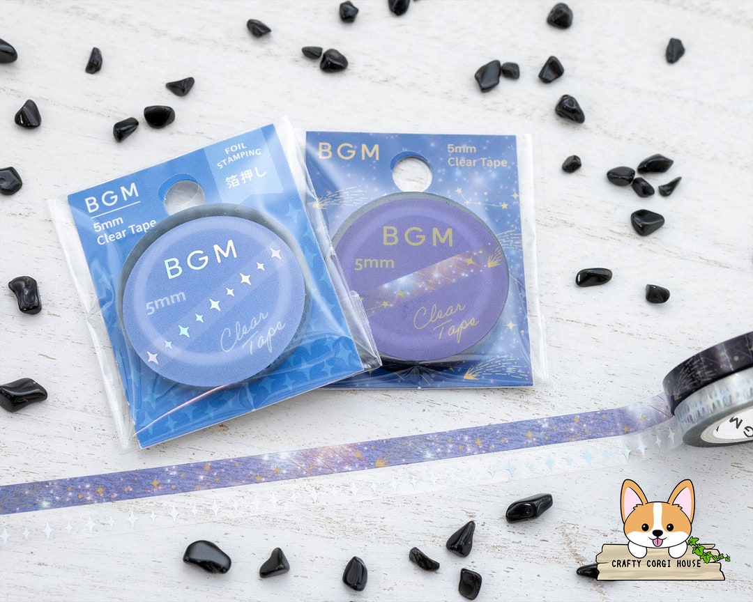 1 or 2 Pc Set 5mm BGM Star Pattern Foil Slim Clear PET Tape Fantasy ...
