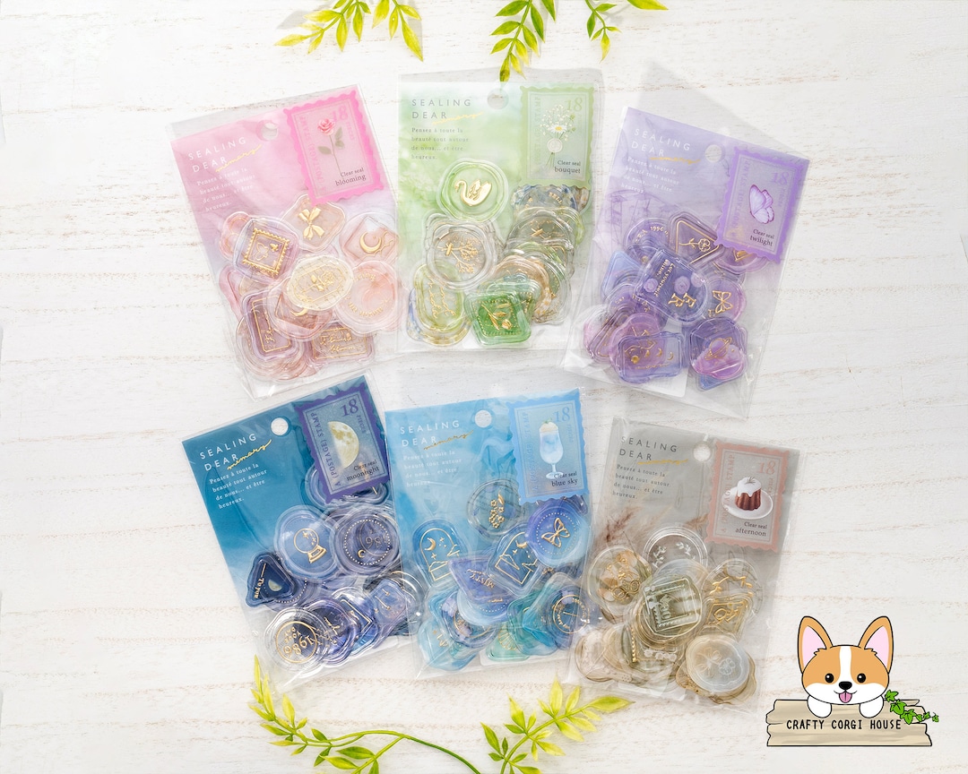 18 Pc | Q-lia | SEALING DEAR MEMORY Gel Stickers | Melody Pink ...