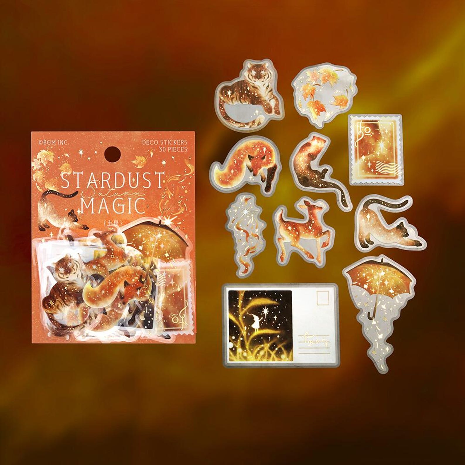 30 Pc | BGM | STARDUST MAGIC Foil Die Cut Clear Stickers | Venus ...
