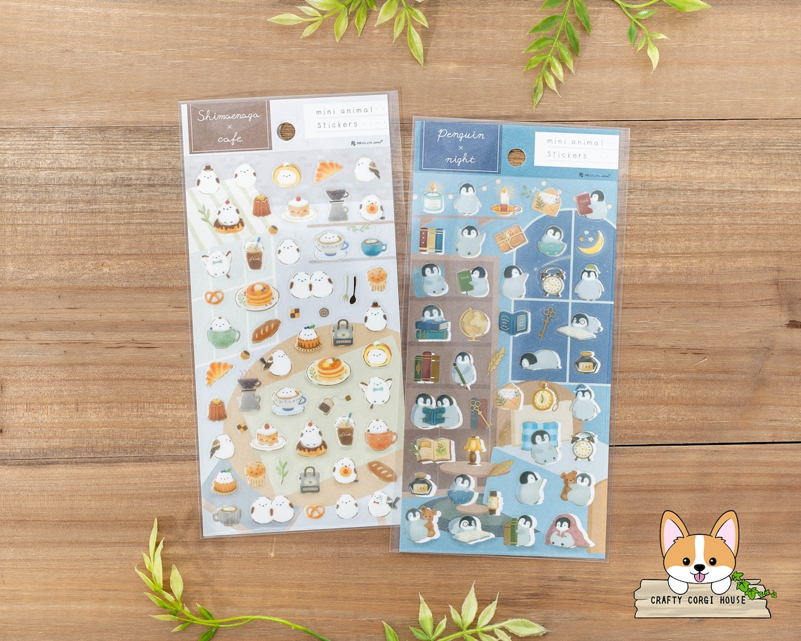 1 Sheet | NB | Mini Animal Gold Foil Clear Stickers | Kitten - Momonga ...