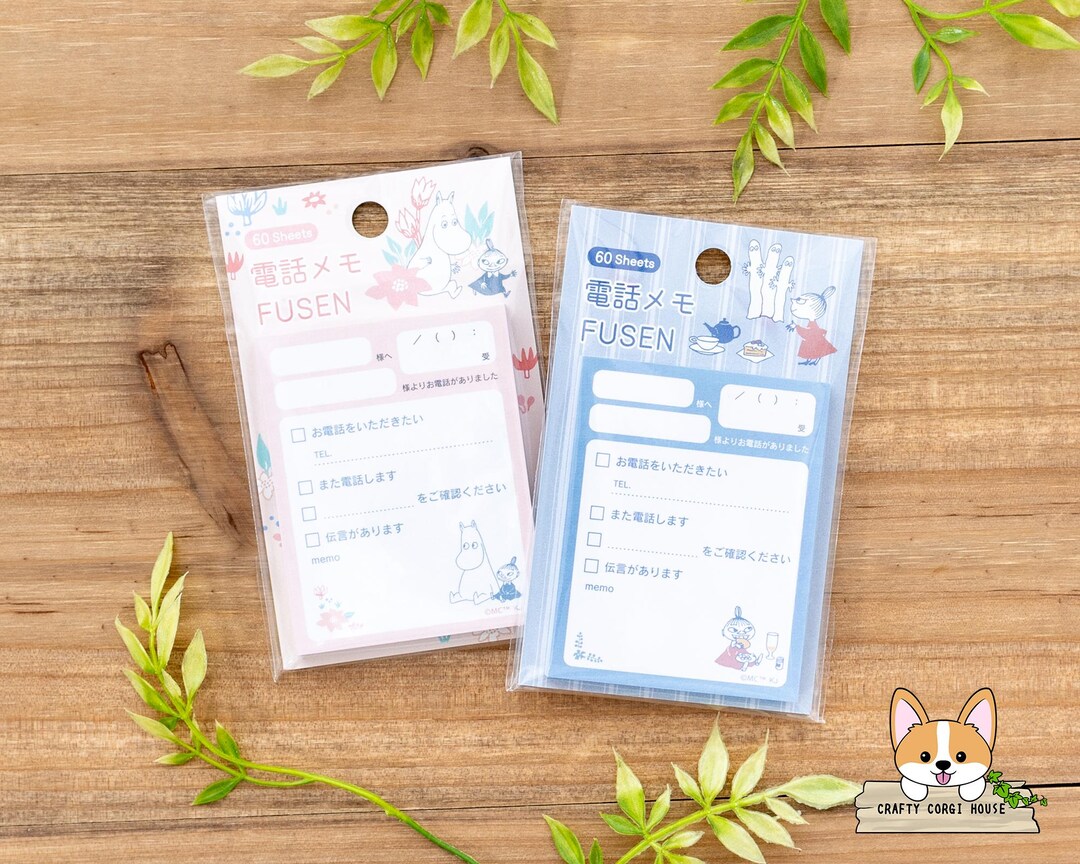 60 Sheets | Kamio Japan X Moomin | Phone Sticky Notes Memo Pad | Hide ...