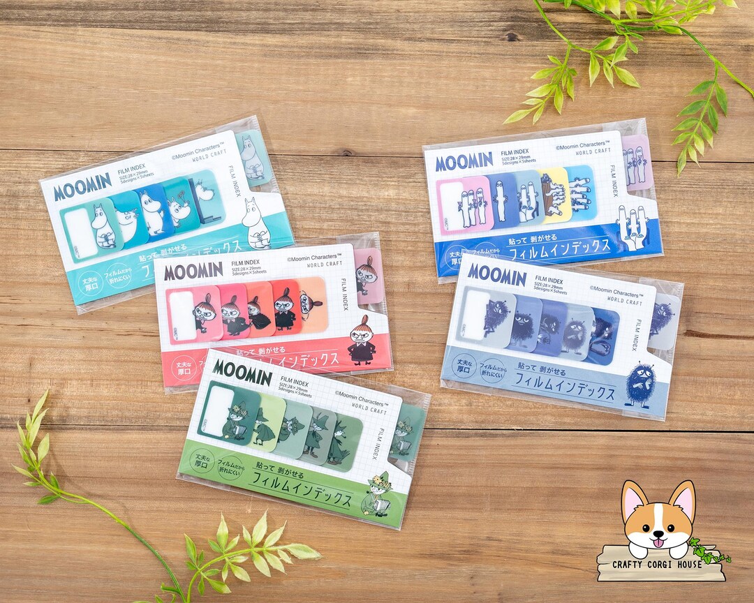 25 Sheets | World Craft X Moomin | Film Sticky Index Tabs Page Flags ...