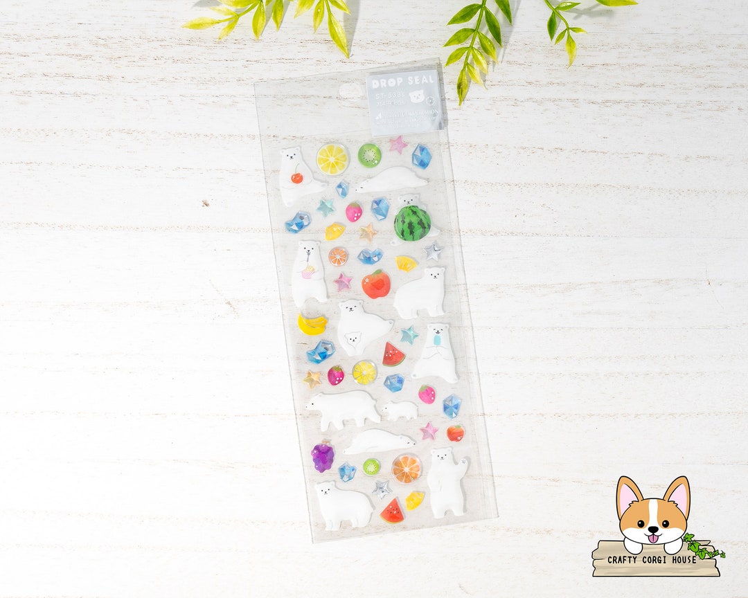 1 Sheet | Active | SUMMER Drop Gold Foil With Glitter 3D Resin Stickers ...