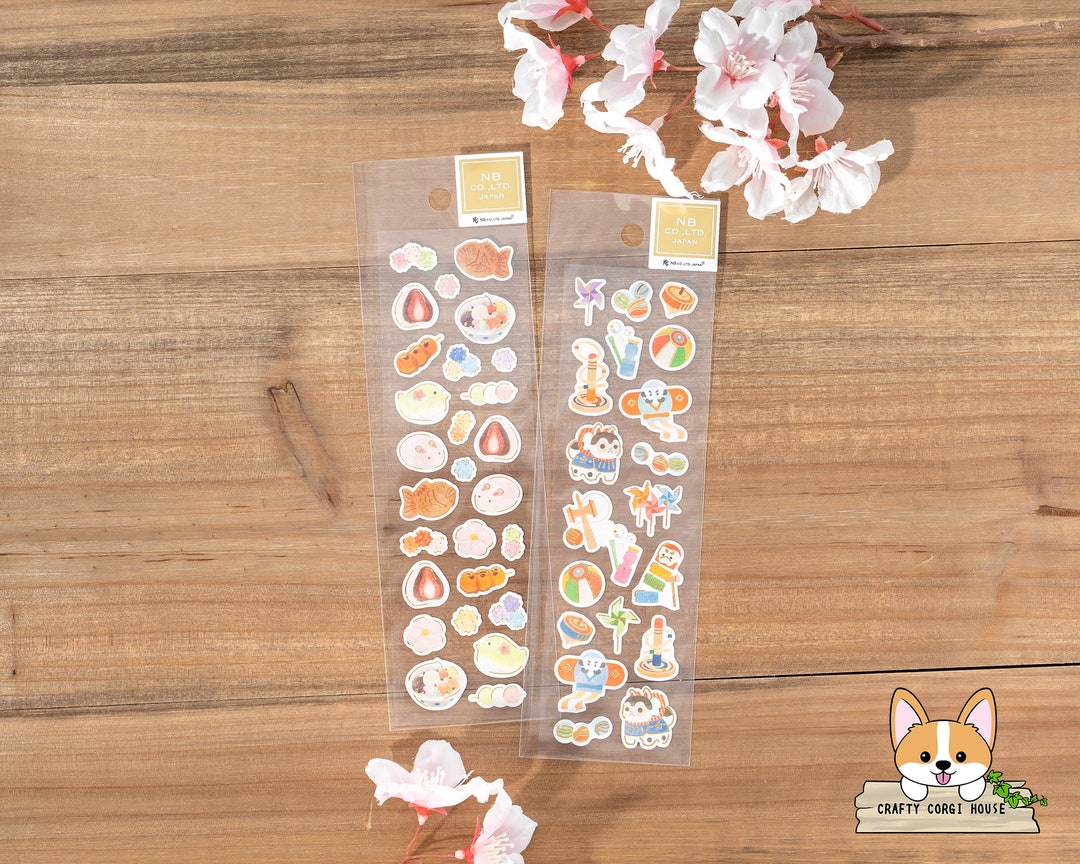 1 or 2 Pc Set | NB | Japanese Style Gold Foil Paper Stickers ...