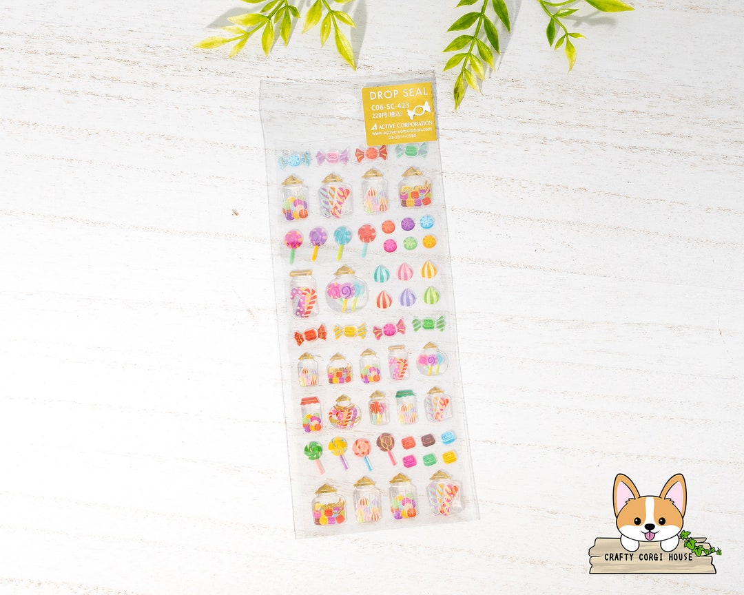 1 Sheet | Active | Drop Gold Foil With Glitter 3D Resin Stickers ...