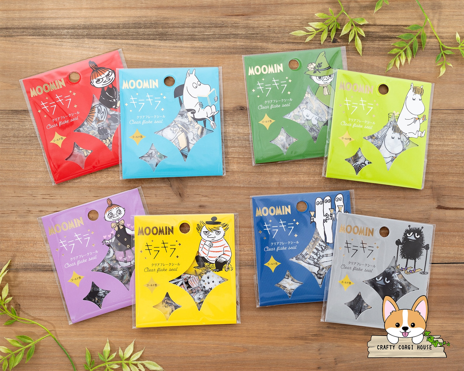 30pc | World Craft X Moomin | KIRAKIRA Foil Clear Stickers ...