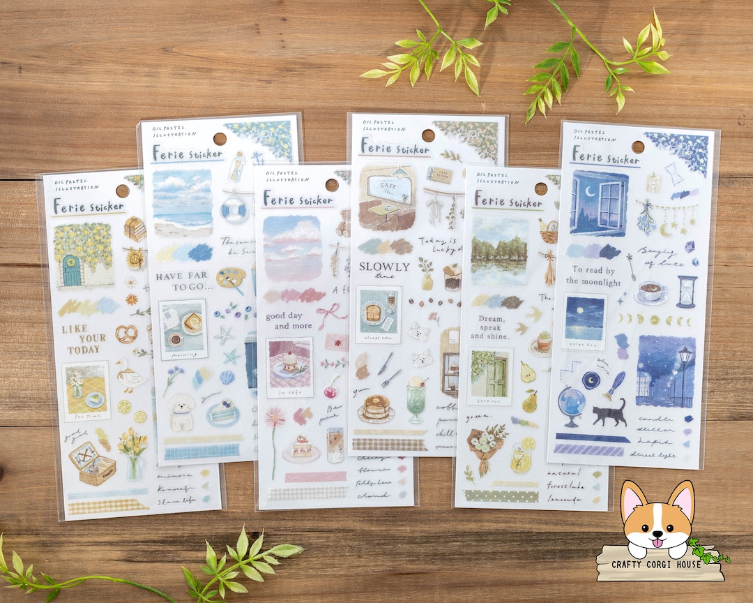 1 Sheet | Q-lia | FERIE Stickers | Morning Garden - Coastal Town ...