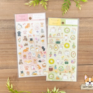 1 Sheet | NB | Mini Animal Gold Foil Clear Stickers | Kitten - Momonga ...