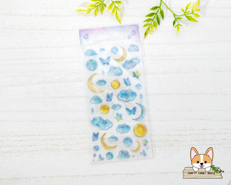 1 Sheet | Kamio | MERRY SYRUP DROP Foil Clear Gel Stickers | Honey ...