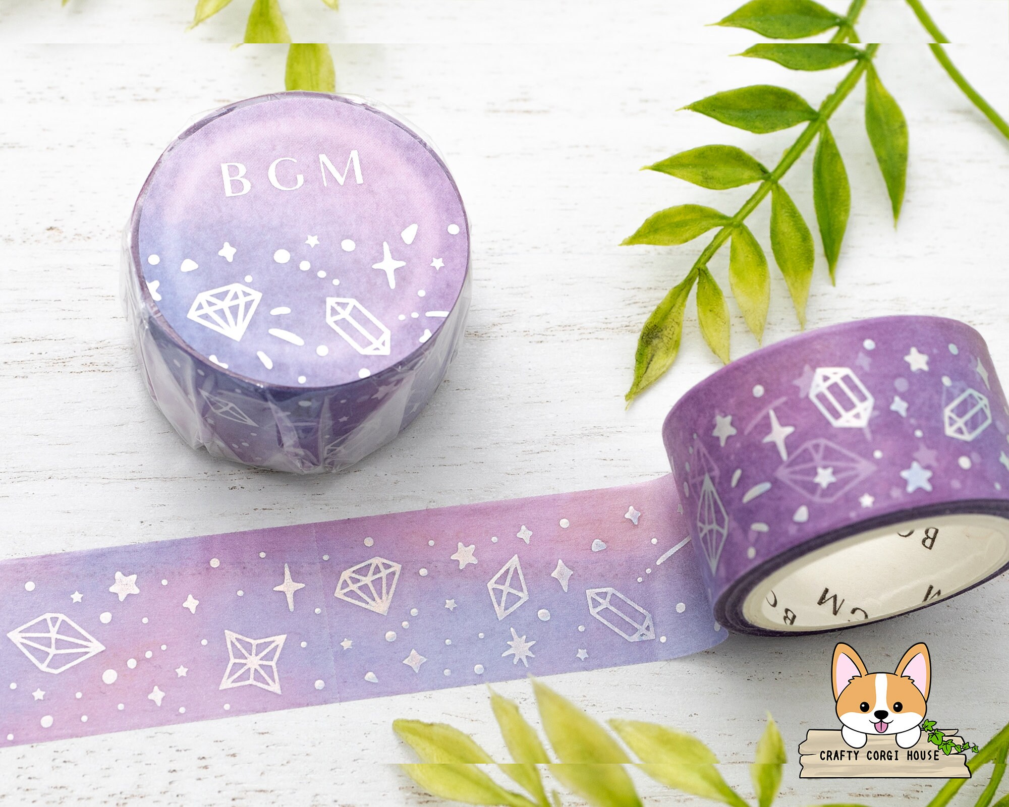 1 or 2 Pc Set 5mm or 20mm BGM Diamonds Silver Foil Washi - Etsy