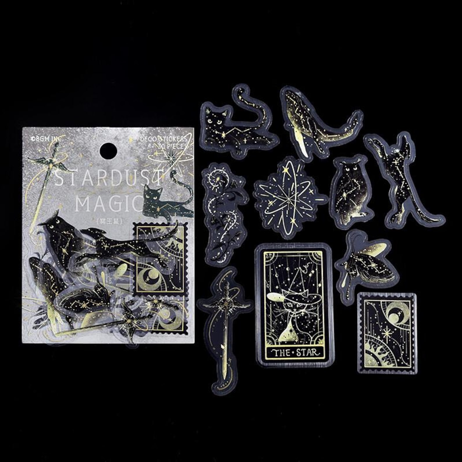 30 Pc | BGM | STARDUST MAGIC Foil Die Cut Clear Stickers | Venus ...