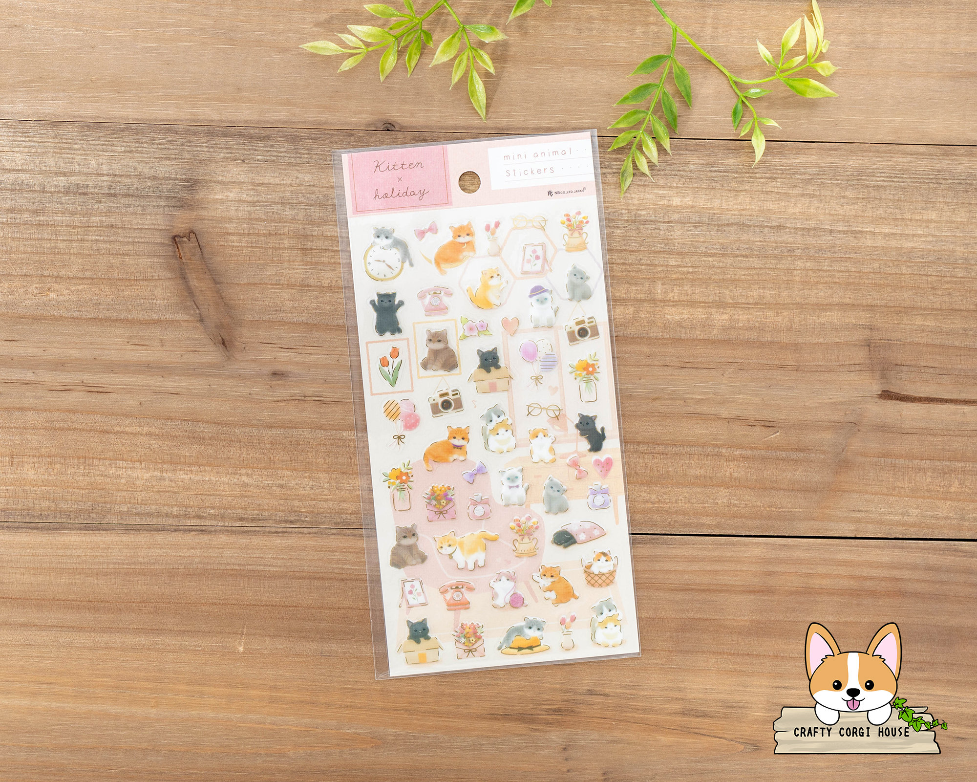 1 Sheet | NB | Mini Animal Gold Foil Clear Stickers | Kitten - Momonga ...