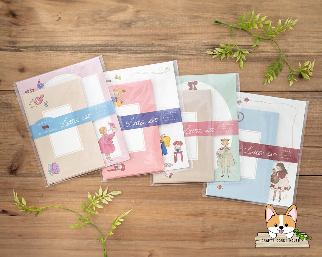 8 Sheets 4 Envelopes | Active X Kurahashirei | Sanrio Character Letter ...