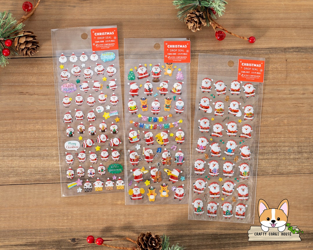 1 or 3 Pc Set Active CHRISTMAS Drop Gold Foil With Glitter 3D Resin ...
