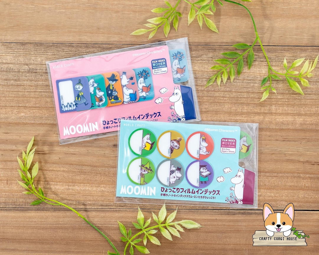25 Sheets | World Craft X Moomin | Film Sticky Index Tabs Page Flags ...