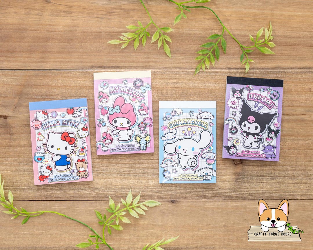 70 Sheets | T's Factory X Sanrio | PETA MELLOW Mini Memo Pad | Hello ...