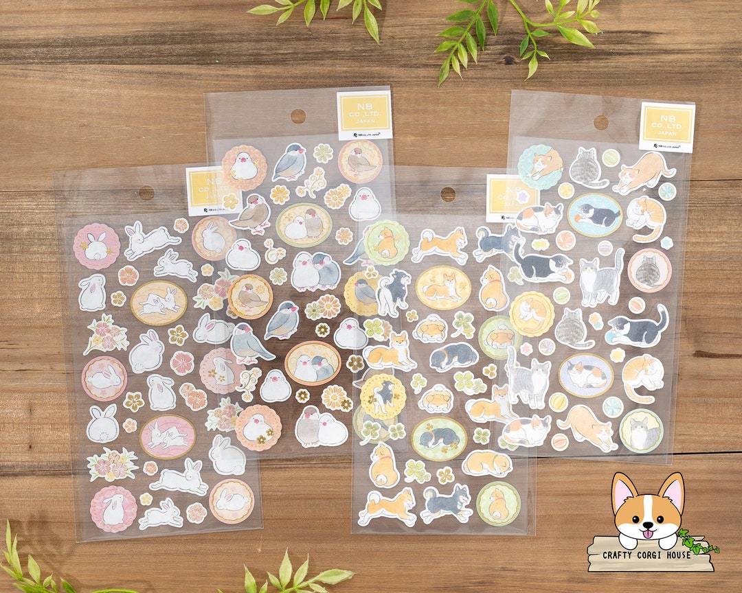 1 Sheet | NB | YUFUMI Animal Gold Foil Textured Japanese Paper Stickers ...