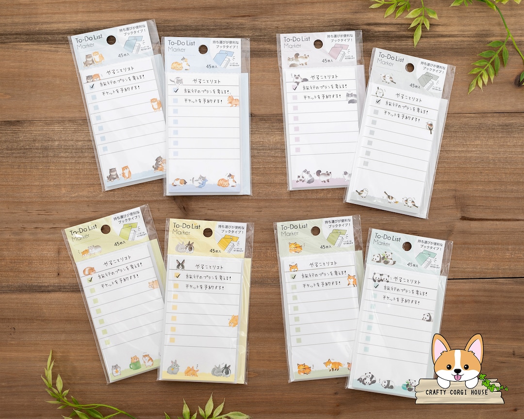 45 Sheets | Mind Wave | to Do List MAME ANIMALS Memo Pad | Shiba Inu ...