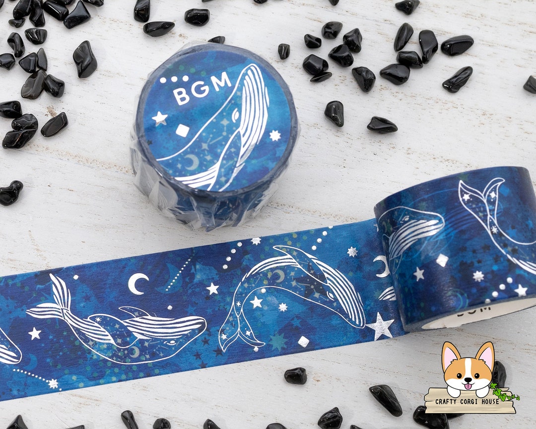 1 Pc Set 30mm BGM Whale Silver Foil Washi Tape Space Whale - Etsy