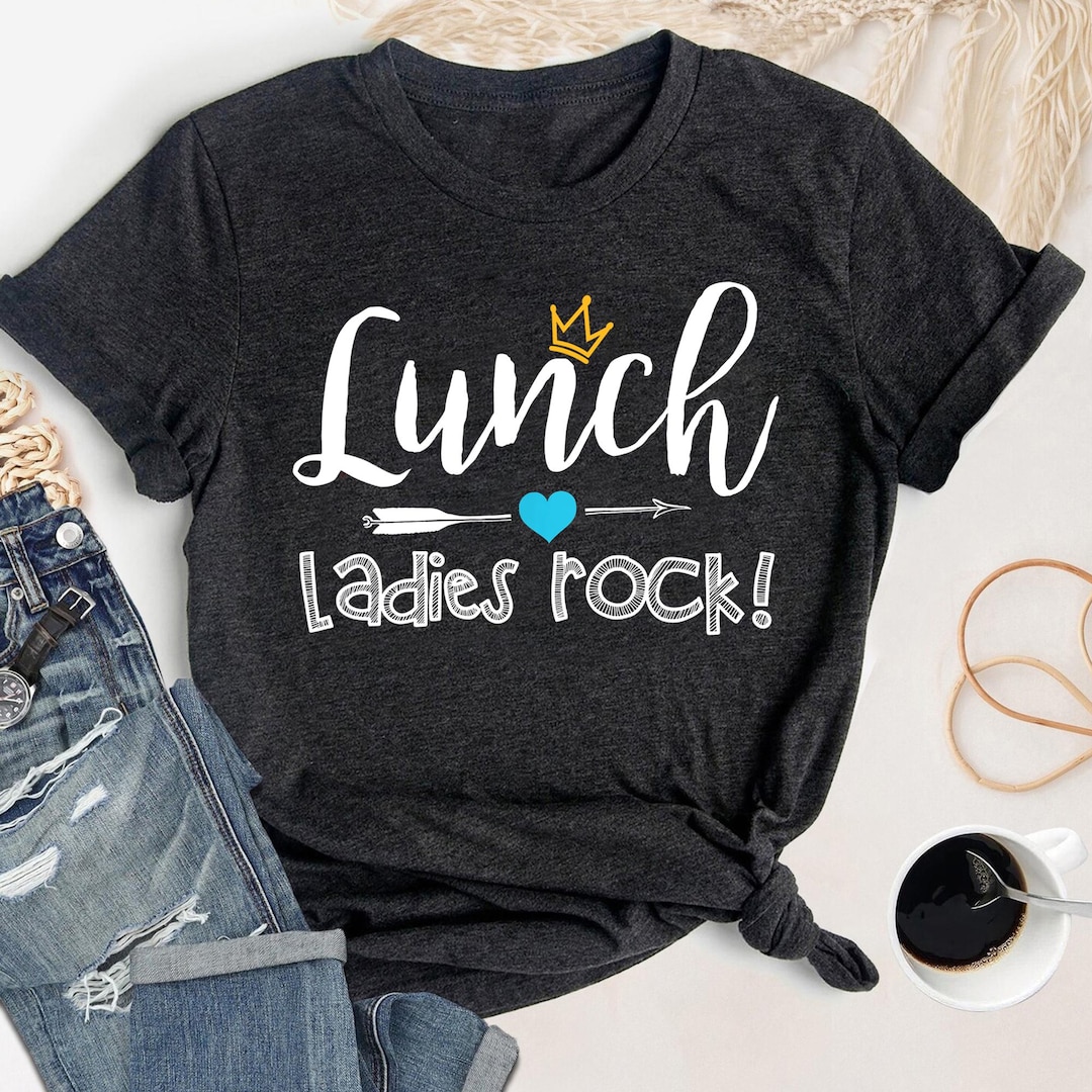 Lunch Ladies Rock Funny Lunch Lady Squad Shirt, Cafeteria Worker Gift ...