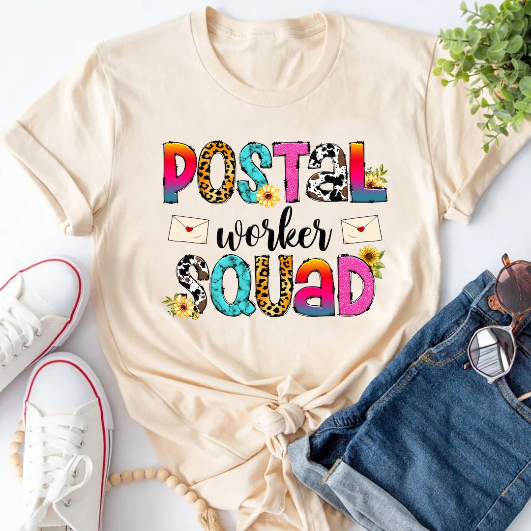 Postal Worker Delivery Service T Shirt, Mail Lady Shirt, Post Office ...