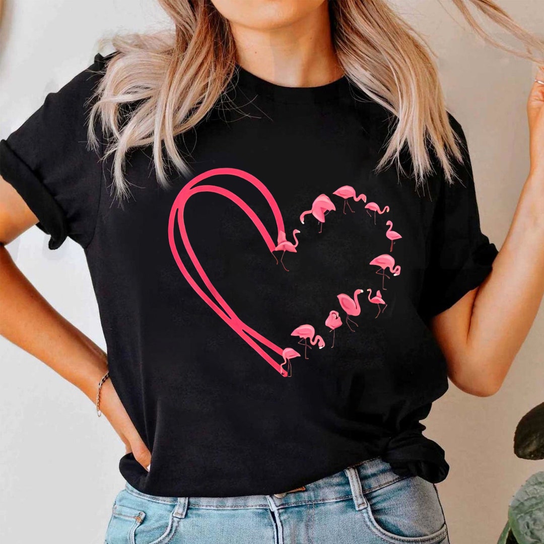 Flamingo Valentines Day T-shirt, Flamingo Lover T-shirt, Cute Valentine ...