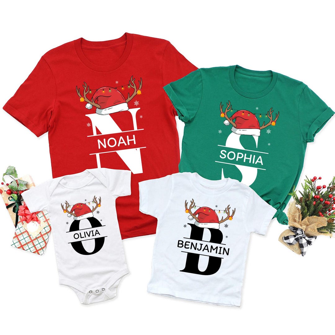 Custom Name Christmas Shirts, Christmas Family Shirts, Christmas Group ...