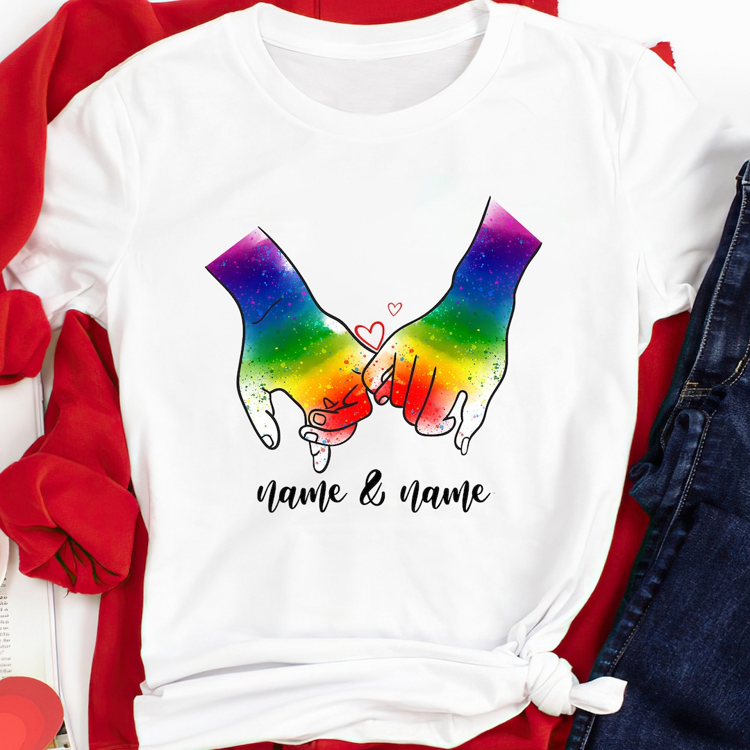 Custom Matching LGBT Couple Shirt, LGBT Matching T-shirt, Pride Month ...