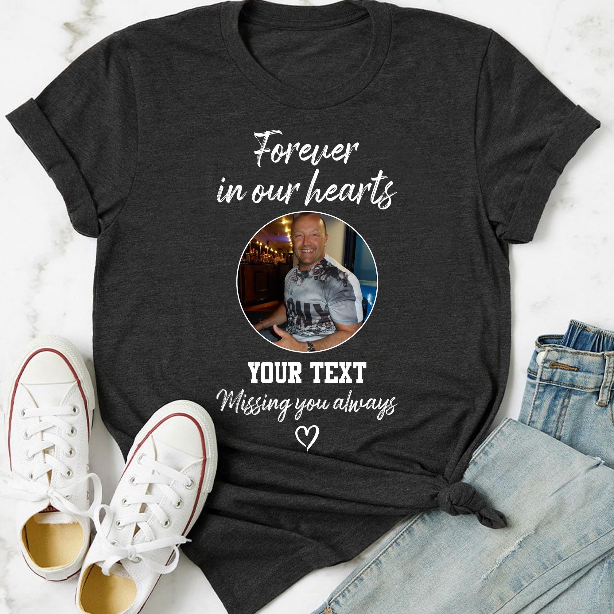 Missing You Memorial T-shirt, Personalized RIP Shirts, Custom Memorial ...
