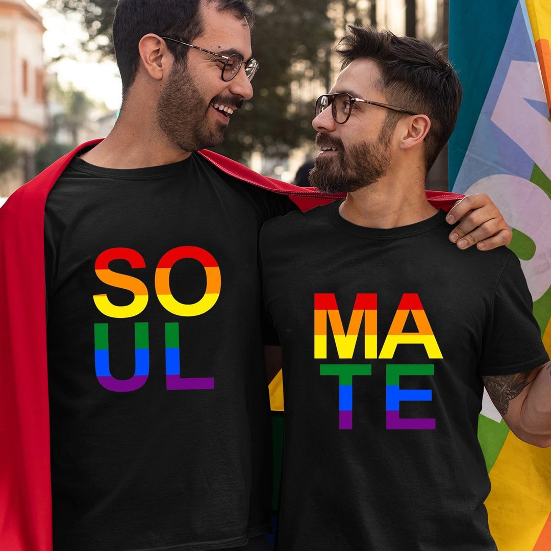 Soul Mate Gay Couple Shirts, Gay Pride Shirt, LGBT Couple T-shirts ...