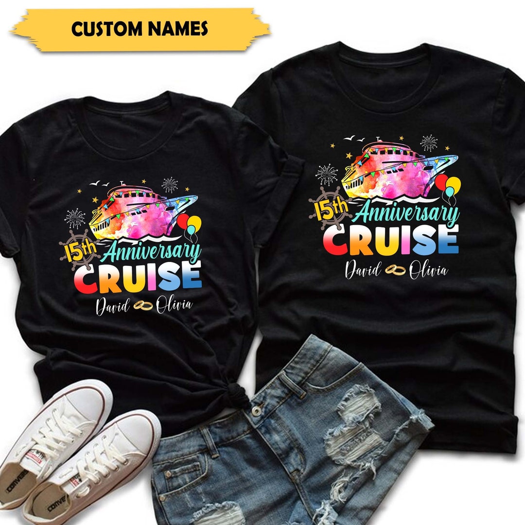 Personalized Cruise Couples Tee, Cruise Anniversary Gift, Anniversary ...