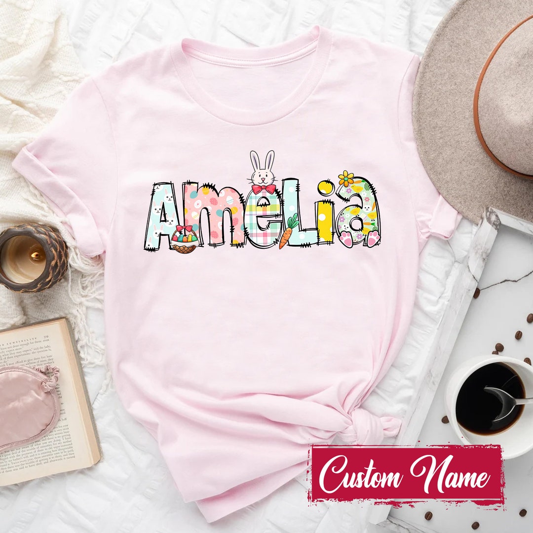Personalized Easter Shirt for Girls and Boys, Custom Name Toddler Shirt ...