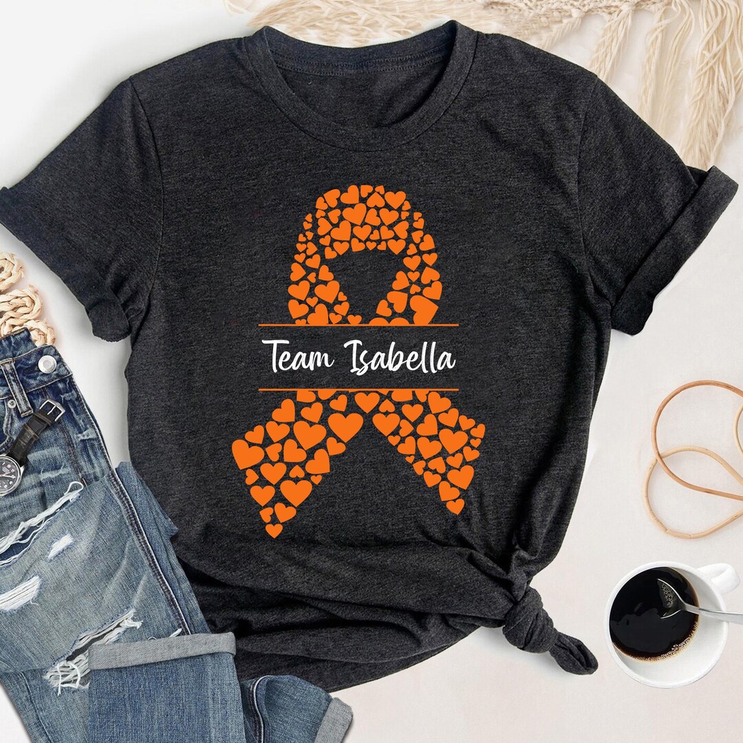 Kidney Cancer Support, Kidney Cancer Family Shirts, Orange Ribbon Shirt ...