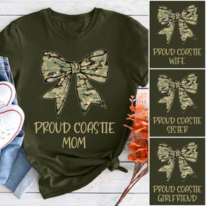 Proud Coastie Mom Wife Sister Girlfriend Shirt, Coast Guard Family ...