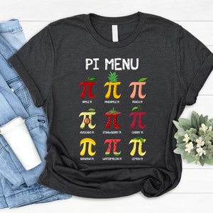 Happy Pi Day Math Teacher Shirt, Pi Menu Math Teacher Gifts, Pi Symbol ...