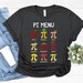 Happy Pi Day Math Teacher Shirt Pi Menu Math Teacher Gifts - Etsy