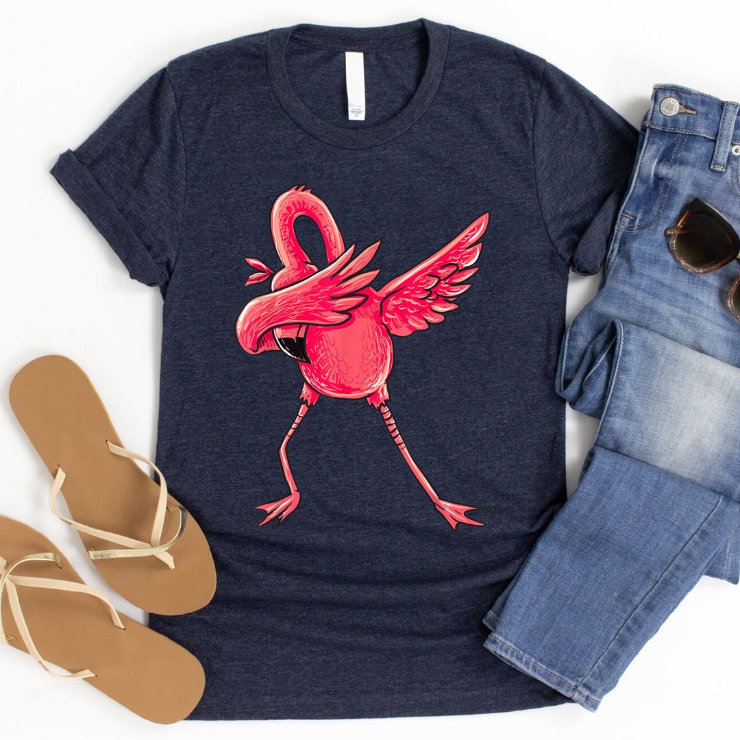 Dabbing Flamingo Shirt, Funny Dancing Flamingo Tee, Men Women Boys Girls Flamingo T-shirt ...