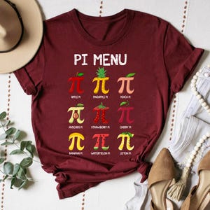 Happy Pi Day Math Teacher Shirt, Pi Menu Math Teacher Gifts, Pi Symbol ...