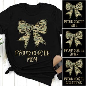 Proud Coastie Mom Wife Sister Girlfriend Shirt, Coast Guard Family ...
