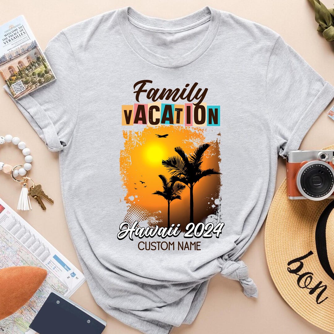 Family Vacation Any Destination Custom Name Shirt, Family Matching ...