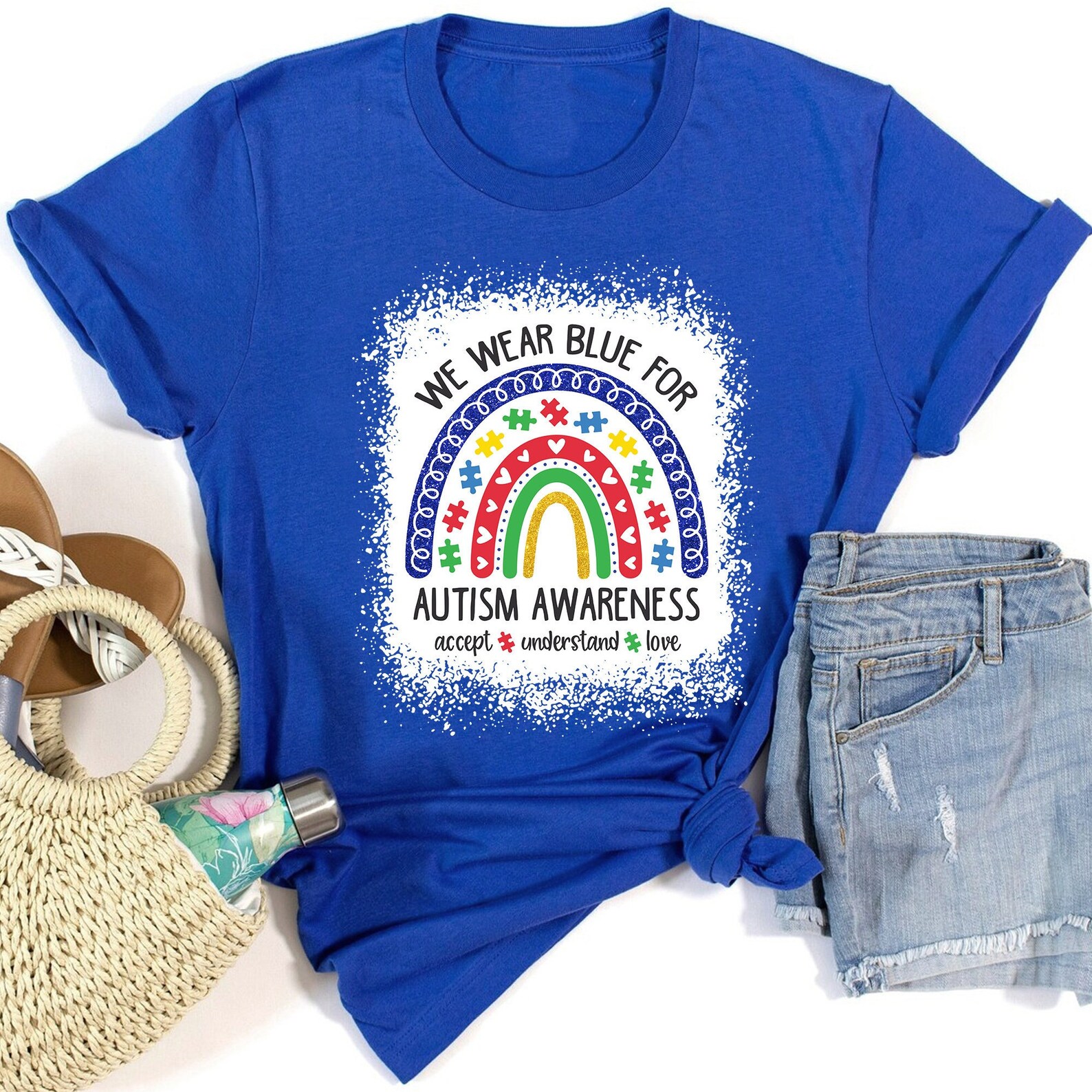 Autism Shirts Awareness Tshirt, in April We Wear Blue, Autism Awareness ...