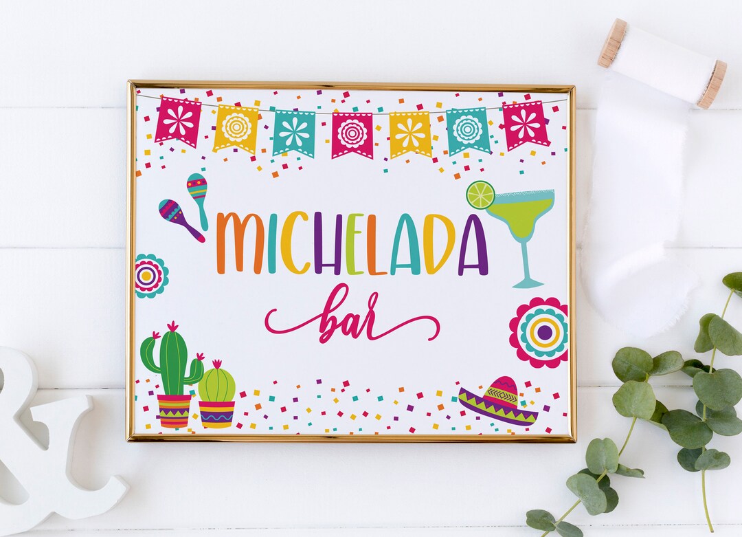 Michelada Bar Sign: Fiesta Bachelorette Party Decor (PDF & JPEG) - Etsy
