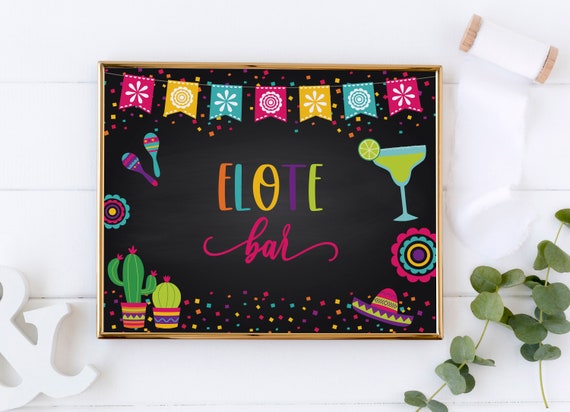 Elote Bar Elote Bar Sign Elote Sign Fiesta Sign Final - Etsy Singapore