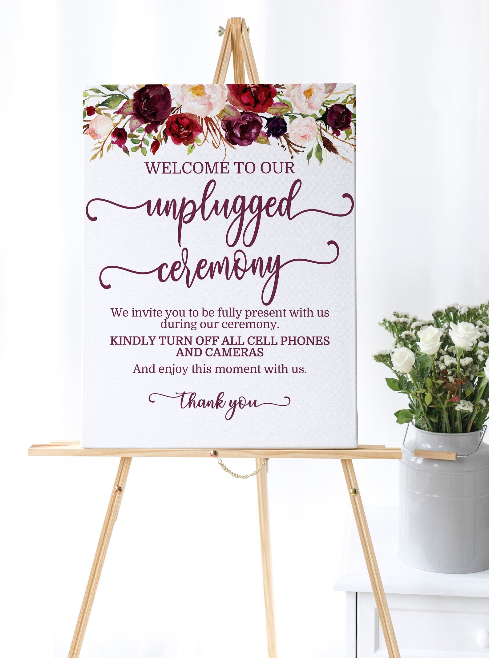Unplugged Ceremony Sign Unplugged Ceremony Sign Download - Etsy