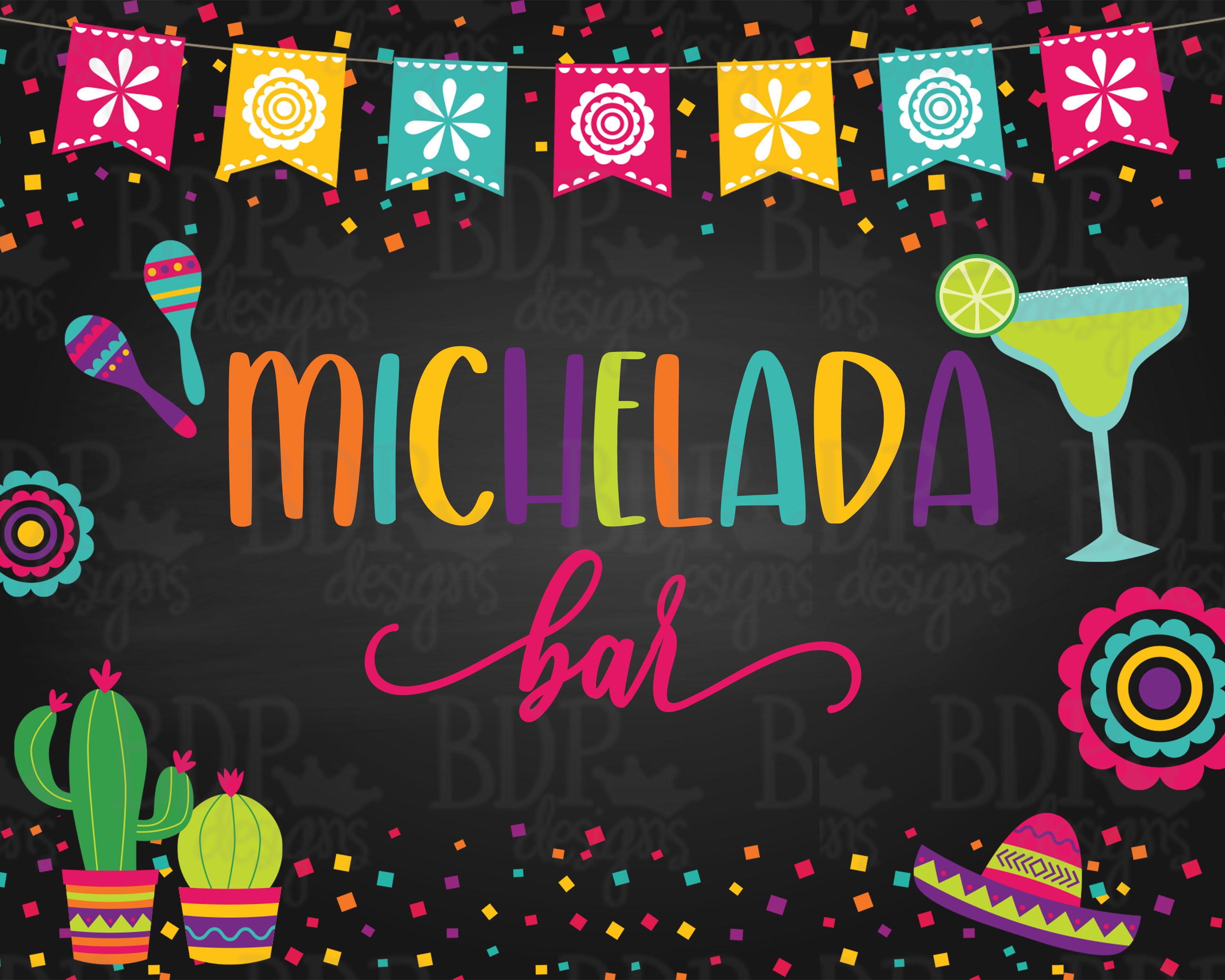 Michelada Bar Sign Michelada Bar Fiesta Final Fiesta - Etsy